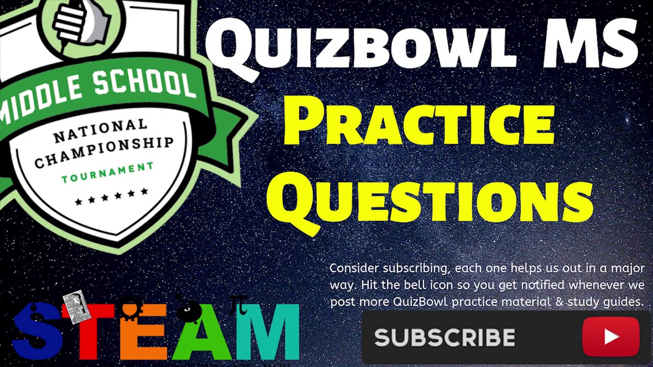 SCOP MS #1 - NAQT Quizbowl Packet Reading Practice Questions Middle ...
