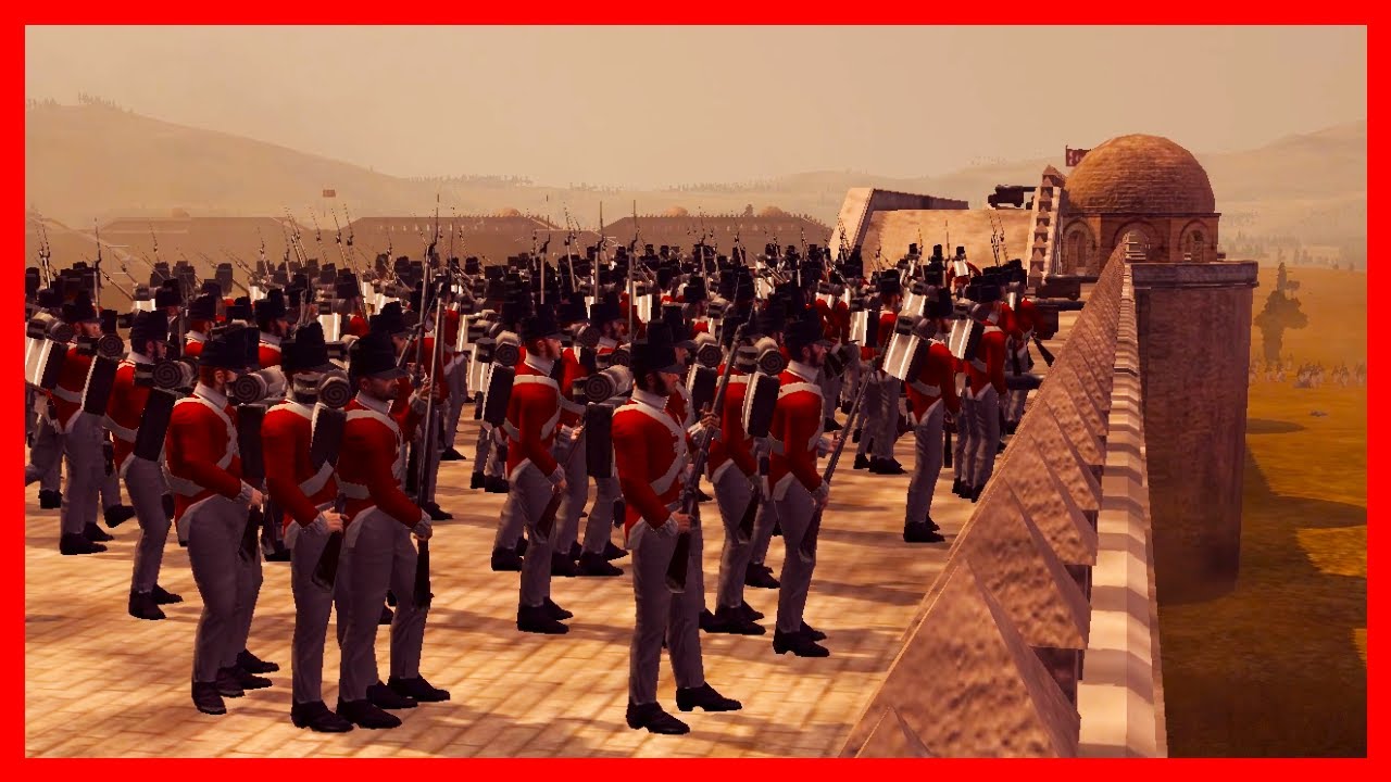 Large army of the British Empire attacks an Ottoman Great Fortress ...