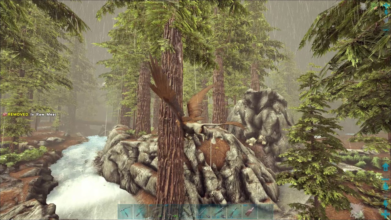 Ark Survival.. What happens when you fly too close to a redwood tree ...