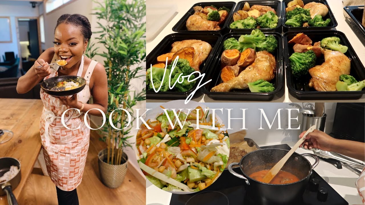 VLOG: COOK WITH ME - ROAST CHICKEN, BEEF STEW, CHICKPEA SALAD + CATCH ...