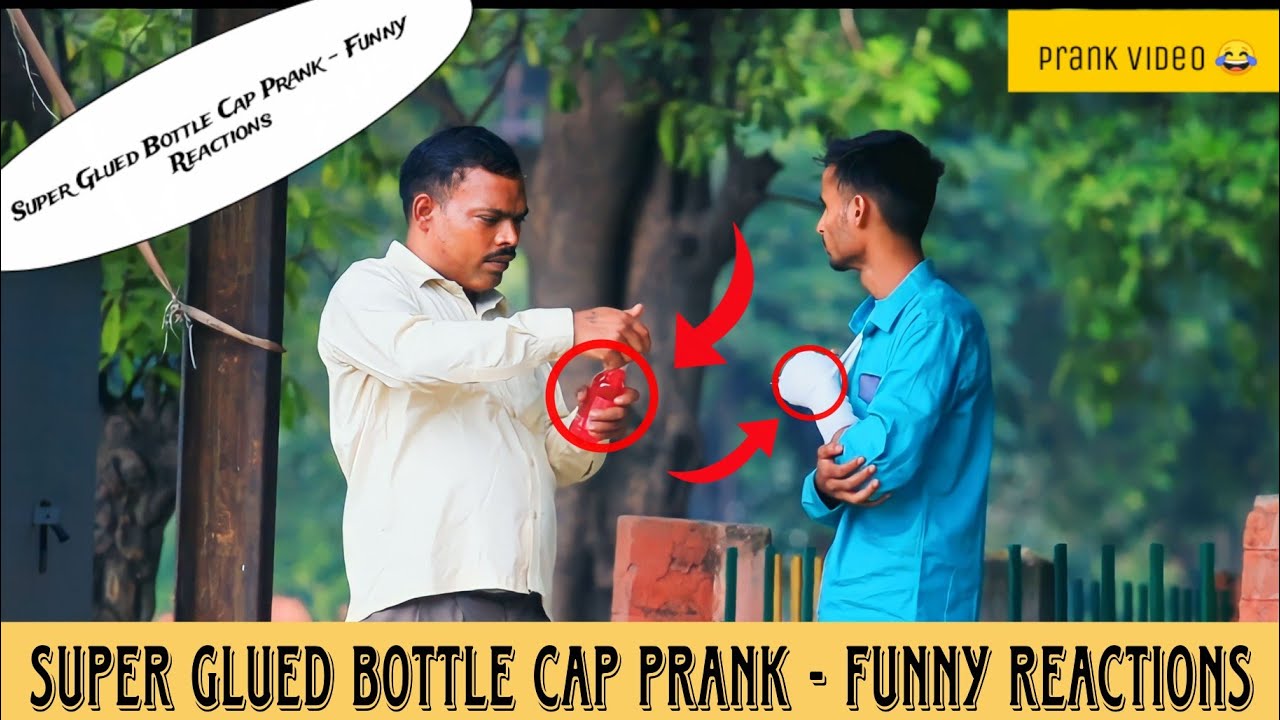 Super Glued Bottle Cap Prank - Funny Reaction - YouTube