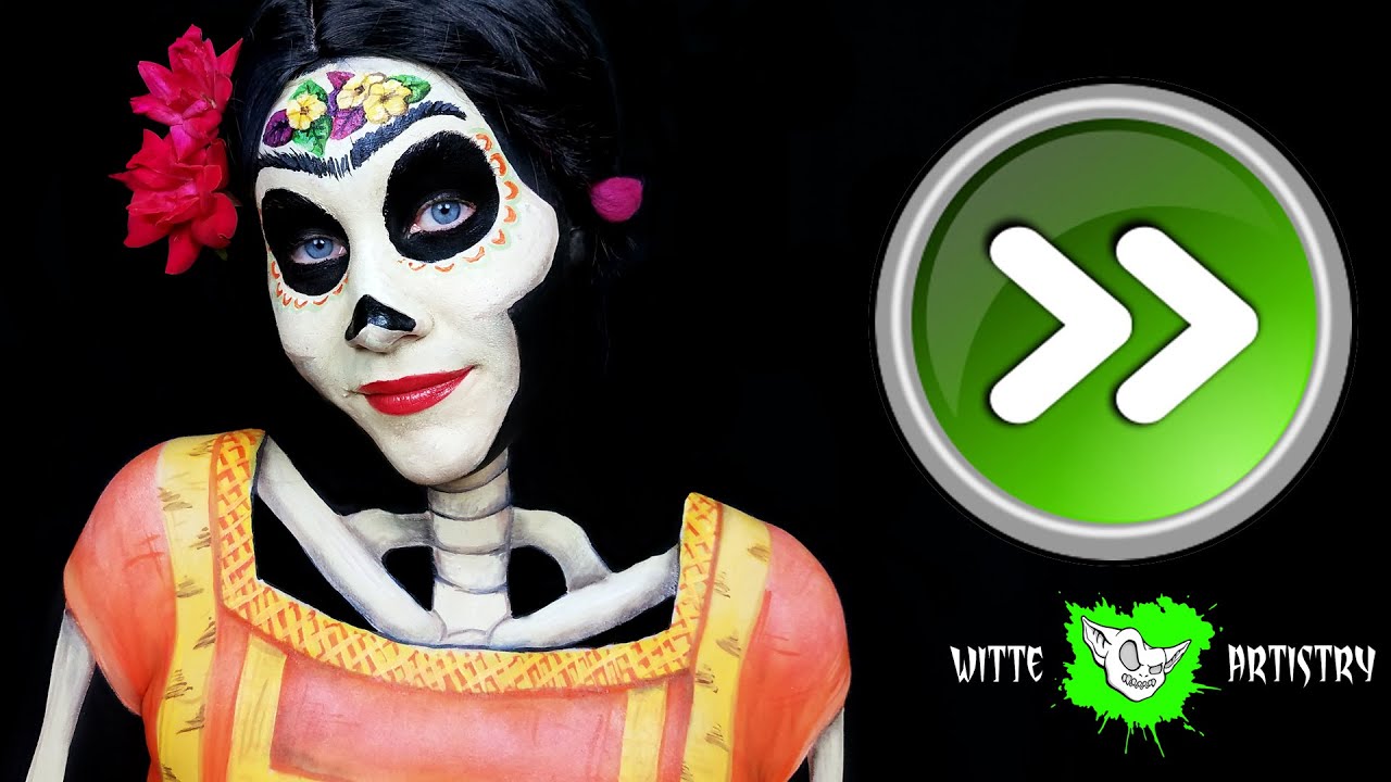 FRIDA KAHLO- Disney Coco Halloween Makeup Tutorial - YouTube
