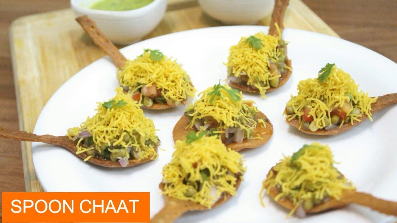 Unique Spoon Chaat Recipe - Sprouted Moong Chaat Recipe - Whole Wheat ...