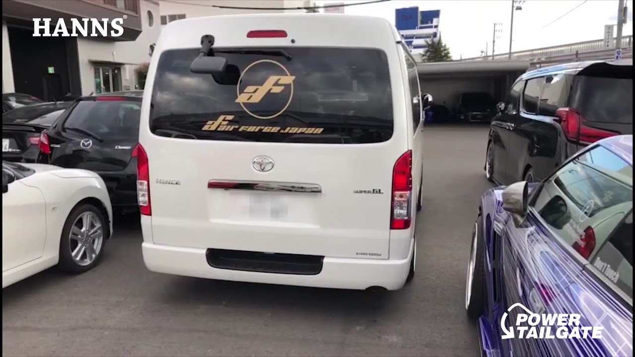 Toyota Hiace 2017 Power Tailgate - YouTube