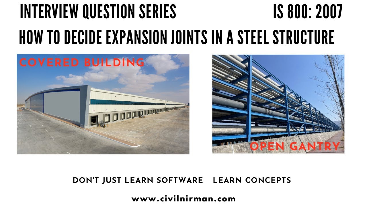Expansion Joints in Steel Structures | Interview Questions For Structural Engineer - YouTube