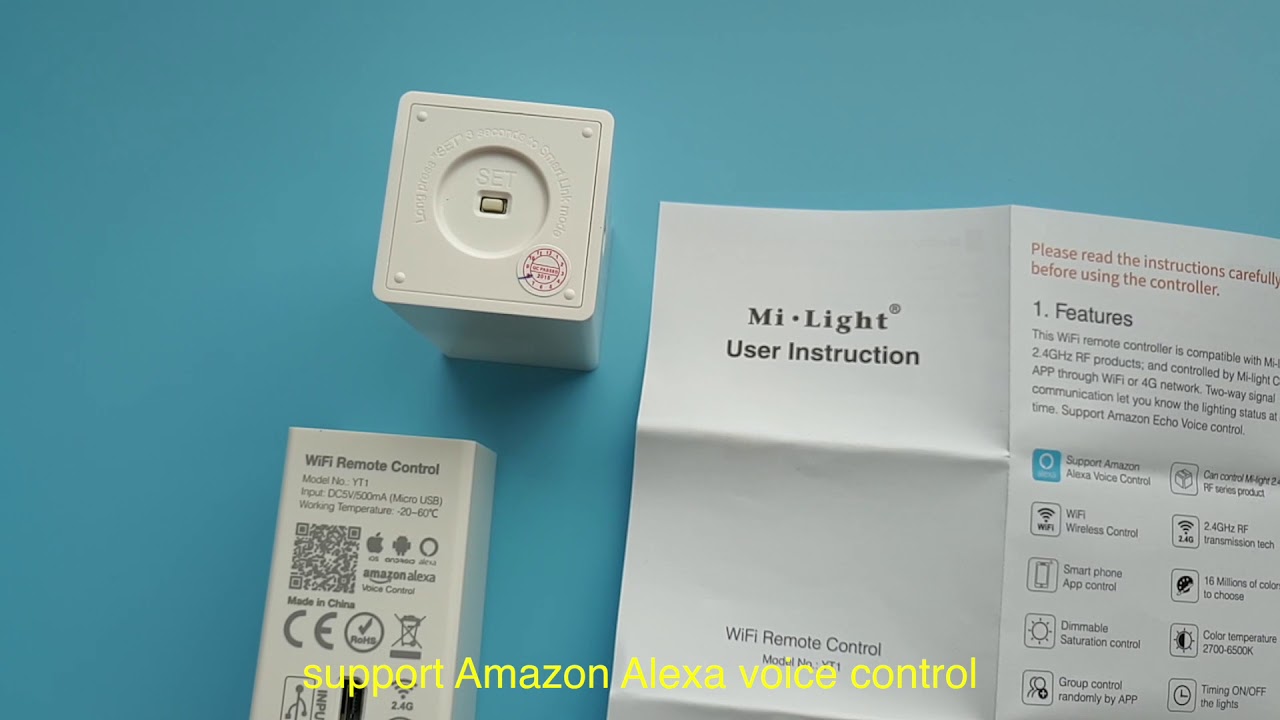 YT1 MiLight voice WiFi APP RF controller - kutop.com - YouTube