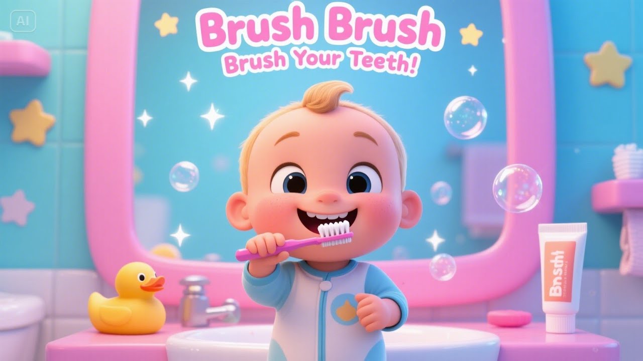 Brush Brush Brush Your Teeth | Fun Dental Hygiene Song for Kids ...