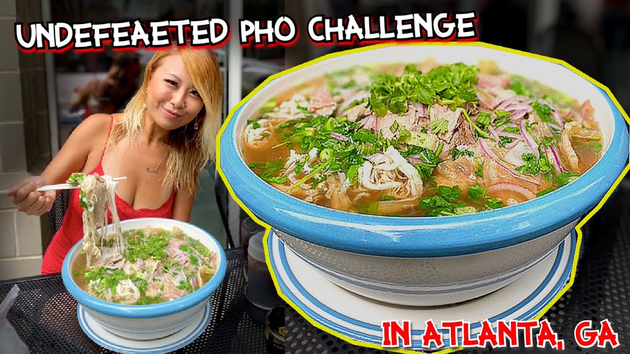 MASSIVE UNDEFEATED PHO CHALLENGE at Pho King in Atlanta, Georgia!! # ...