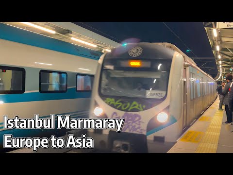⁴ᴷ⁶⁰ Exploring Istanbul's Europe-Asia Marmaray Commuter Rail System