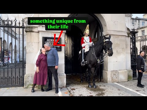 A special moment in their life at the king's guard horses! - YouTube