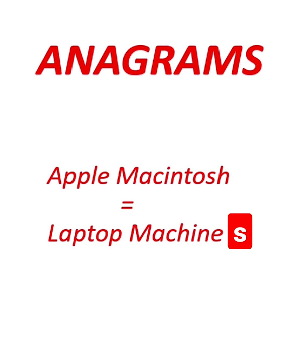 Anagrams #anagrams - YouTube