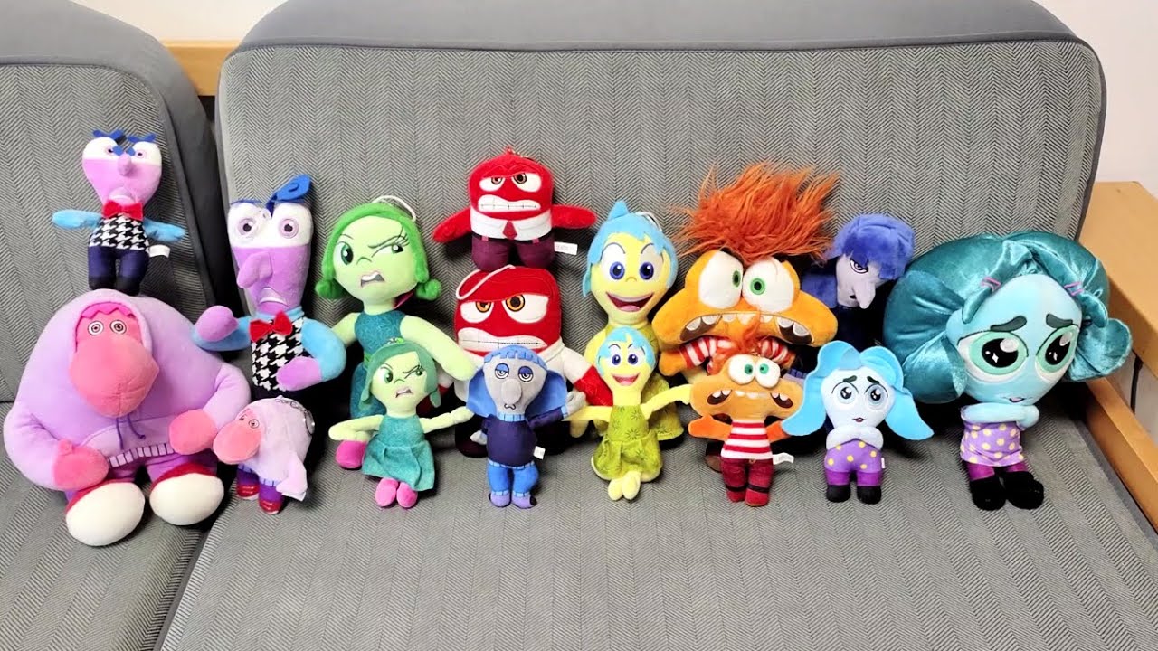 Mini Inside Out 2 Plush Keychain Unboxing 2014 - Joy, Anger, Fear, Envy ...