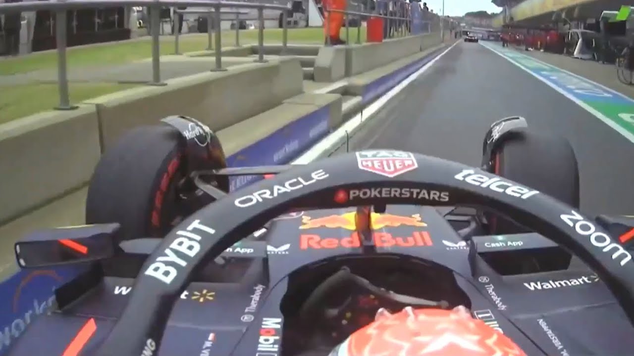 Max Verstappen Hits Wall Leaving Pit Lane In Q1 | British GP - 2023 F1 ...