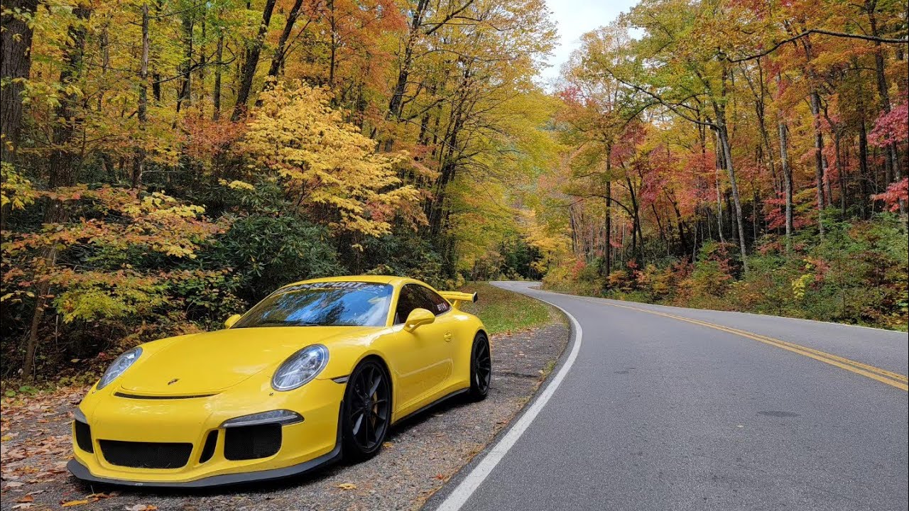 Porsche GT3 Backroad Cruise With Beautiful Fall Colors. - YouTube