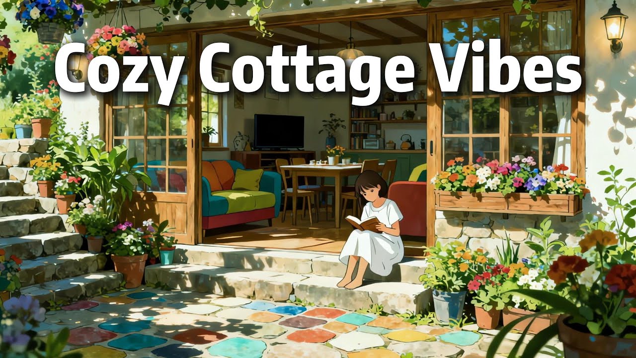 Live Stream | Garden Reading 📚🏡 Piano & Guitar Lofi - Cozy Cottage ...