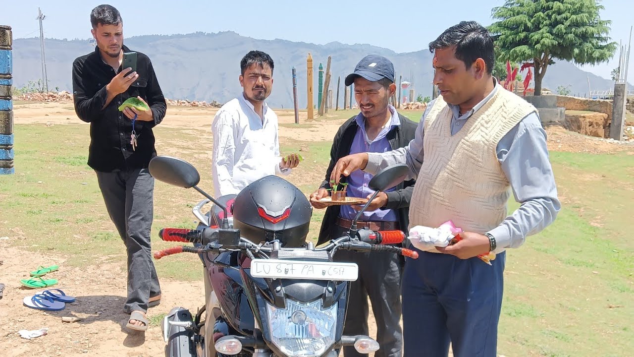 new bike pooja at Ma Melauli temple Baitadi (3) - YouTube