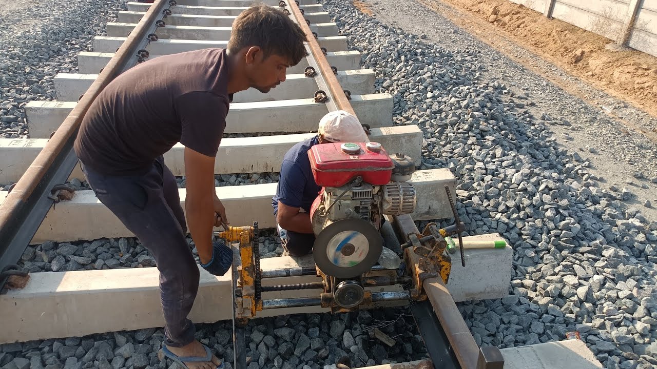 railway track drilling machine , railway line drilling machine, - YouTube