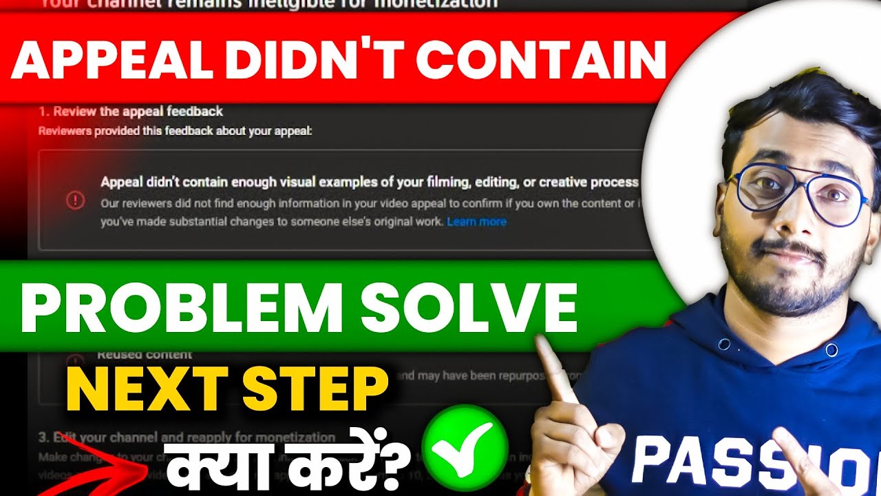 Appeal Didn't Contain Enough Visual Examples of Your Filming Editing or ...