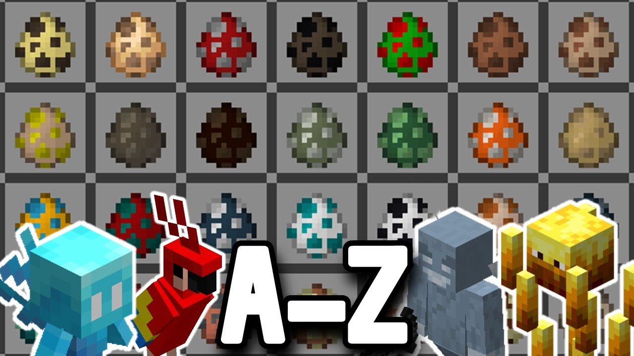 Spawning Every Flying Minecraft Mob in Alphabetical Order - YouTube