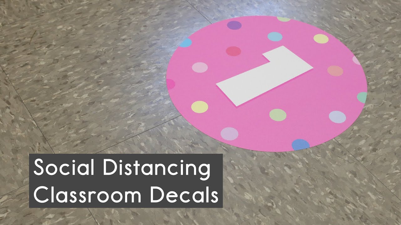 Social Distancing Classroom Floor Decals - YouTube