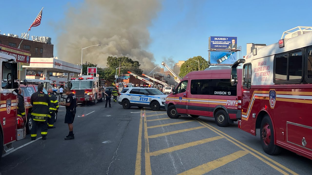 FDNY * MAJOR 5TH ALARM * IN QUEENS BOX 6066 - YouTube