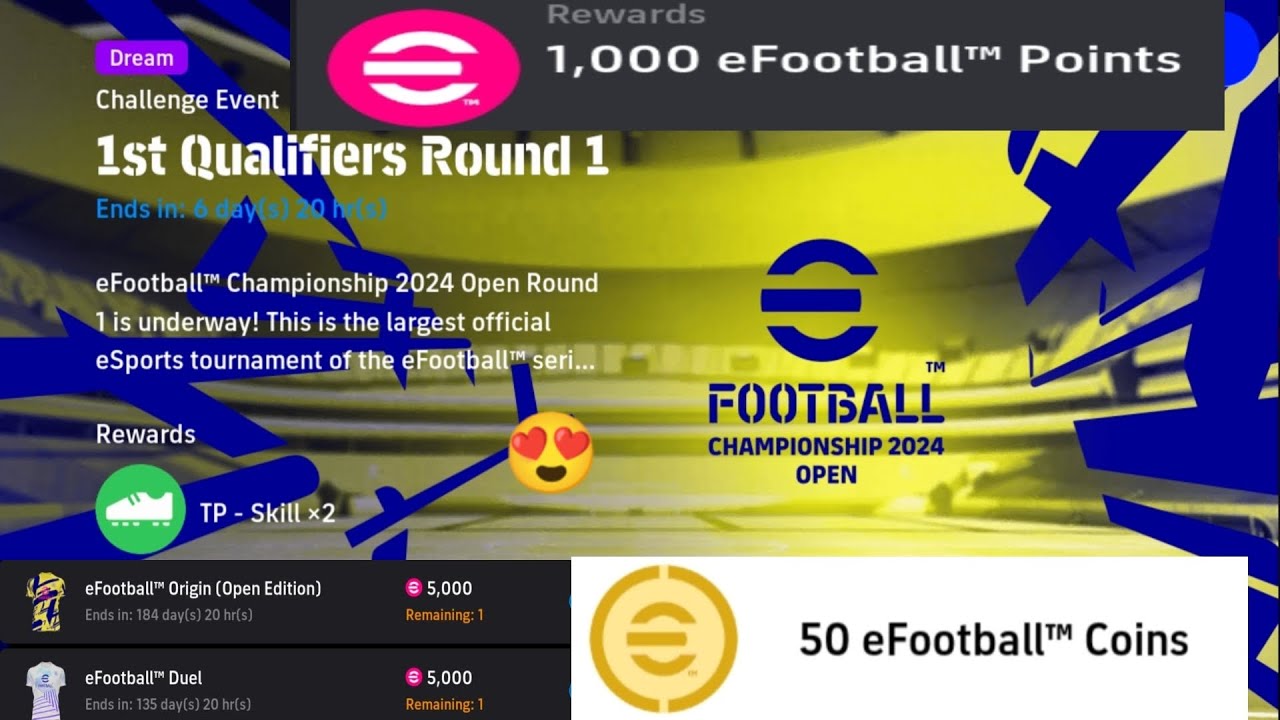 Complete 1st Round & Get Coins, epoints etc🥰🤩#efootball2024 #youtube #mobile - YouTube