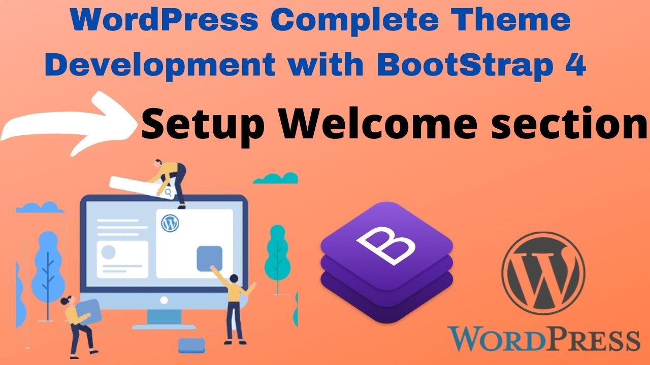 Making Welcome section WordPress Theme Development Academy with Bootstrap v4 - YouTube