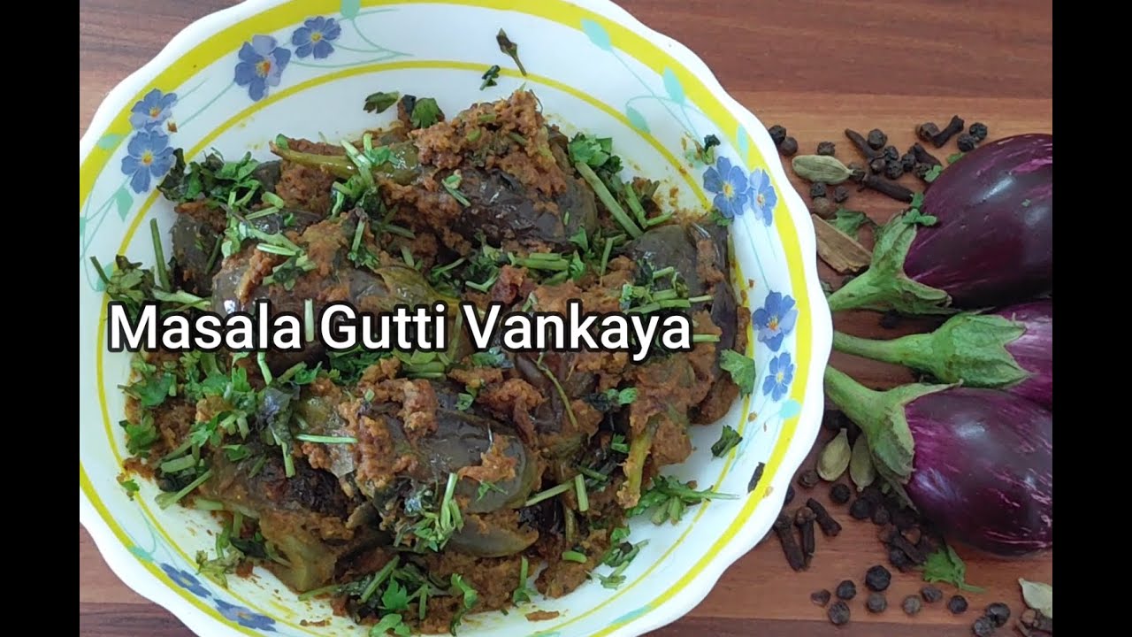 Gutti Vanakaya Curry / Stuffed Brinjal Curry / Andhra masala vankaya ...