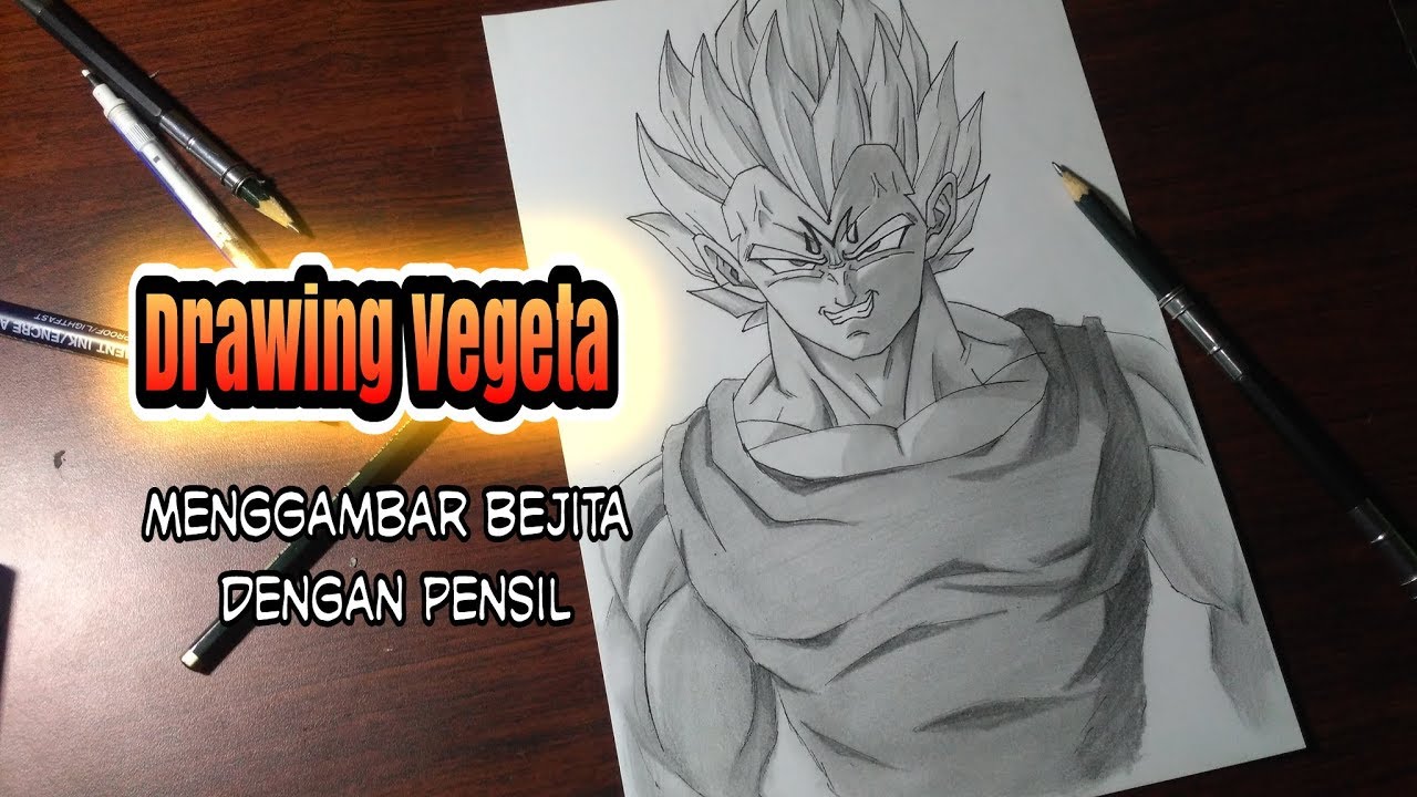How to Draw VEGETA | EASY sketch pencil drawing - YouTube