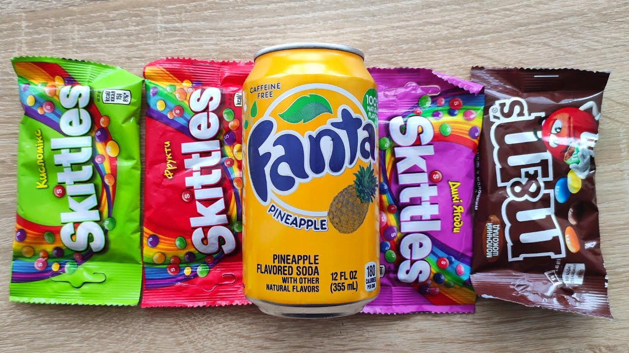 Weird Mixing Sweet Drink Fanta, M&M's and Skittles | Bananas Song - YouTube