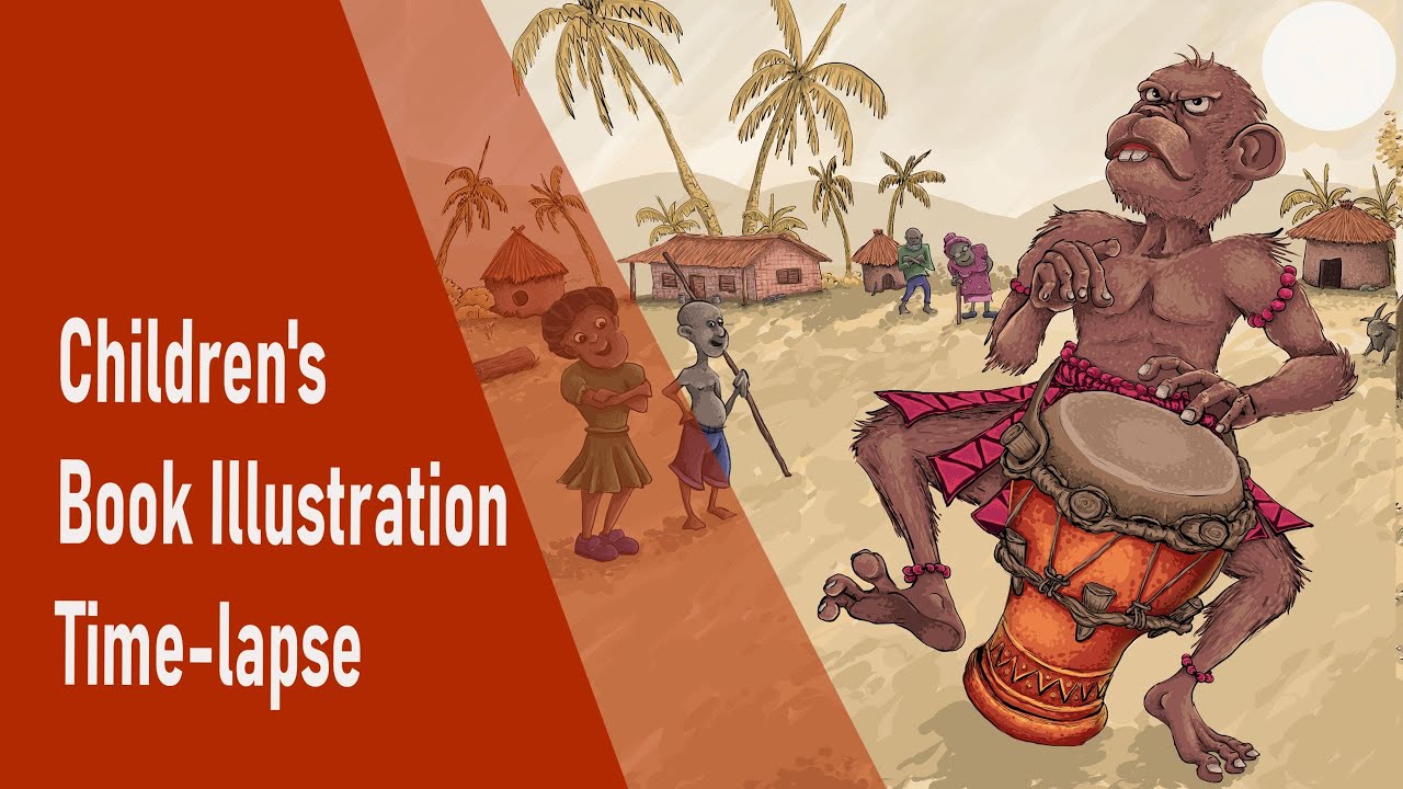 How I Illustrate My Children's Picture Books - Time lapse - YouTube