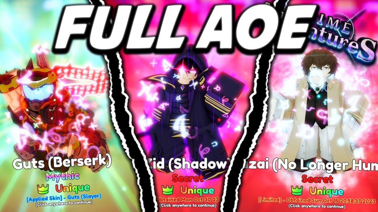 FULL AoE Units Are INSANELY Strong In Anime Adventures Halloween Update ...