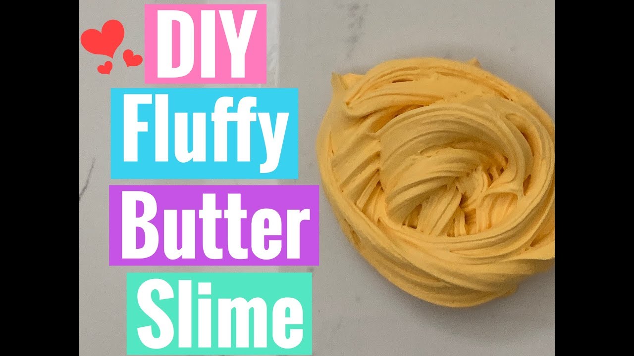 DIY Fluffy Butter Slime + ASMR! - YouTube