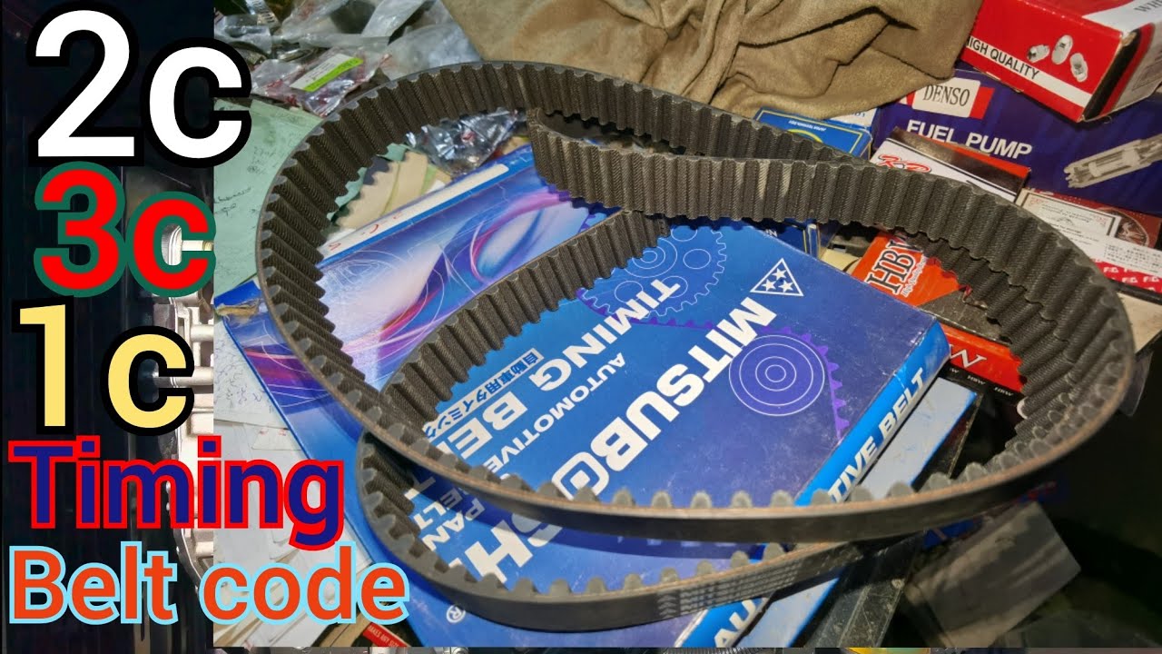 how to Toyota 2c 3c 1c engine same timing belt code - YouTube