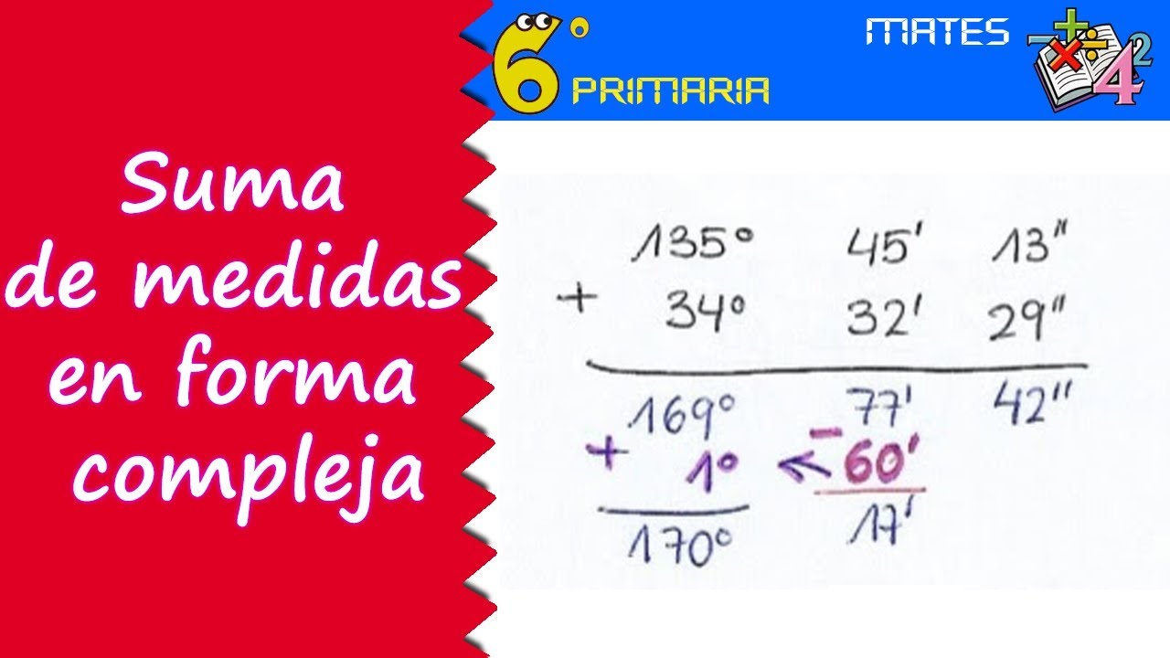 Suma de medidas en forma compleja. Mate, 6º Primaria - YouTube