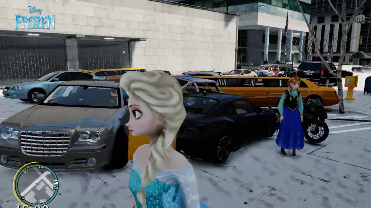 GTA IV Frozen Anna e Elsa visitam Liberty City - YouTube