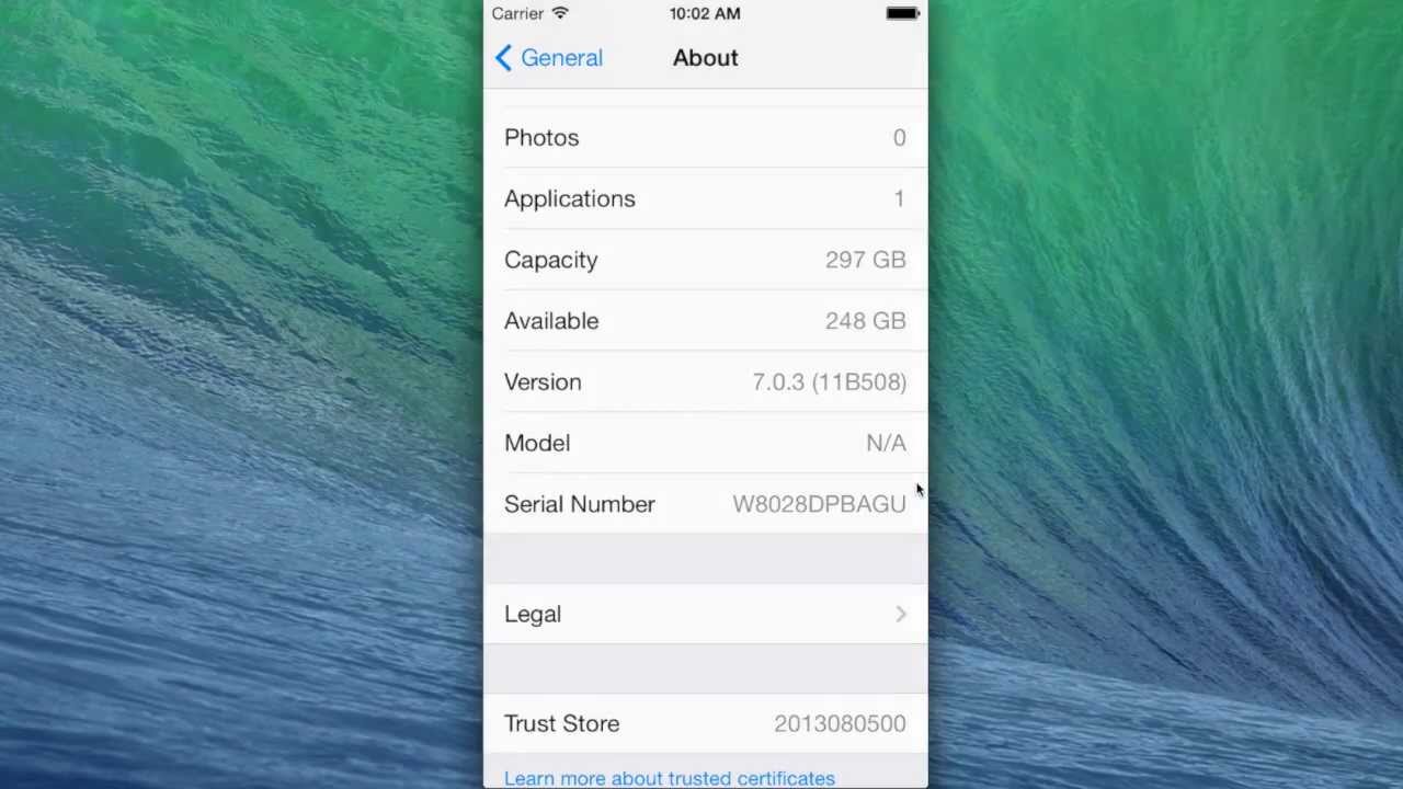 How to Find your iPhone's Serial - YouTube