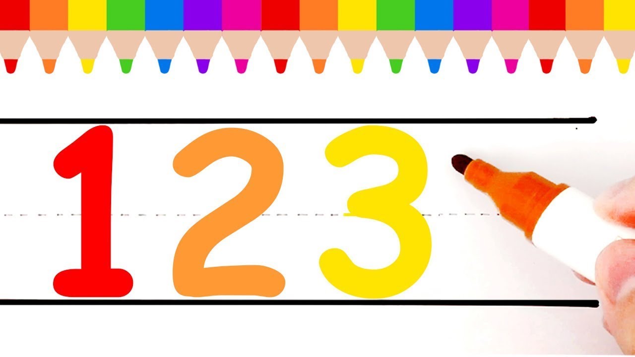 Learn to Write Numbers From 1 To 10 | 123 Number Names | 1234 Numbers ...