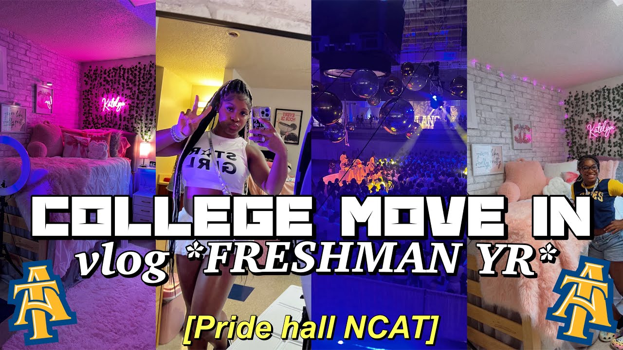 NCAT COLLEGE MOVE IN VLOG *freshman year* @ Pride hall - YouTube