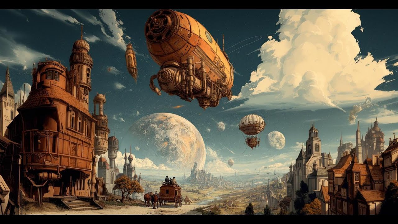 Orbiting the Clockwork Moon • Chill Synth Journey Through Moons and ...