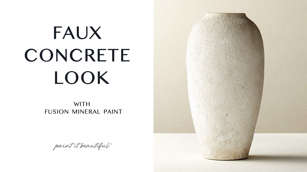 How to create the faux concrete textured look - YouTube