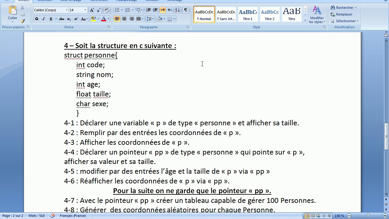 Les Pointeurs en c c++ Exercice N° 4 - YouTube