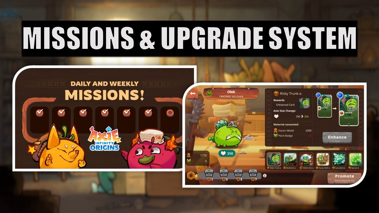 MISSIONS & UPGRADE SYSTEM | AXIE ORIGINS - YouTube