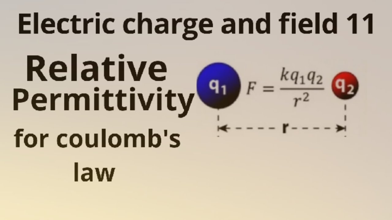Relative Permittivity for Coulombs's Law ll Electric charge and field ...
