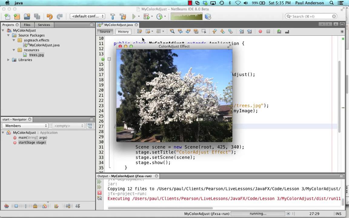 Use ColorAdjust, ColorInput, and ImageInput in JavaFX 3.5 - YouTube