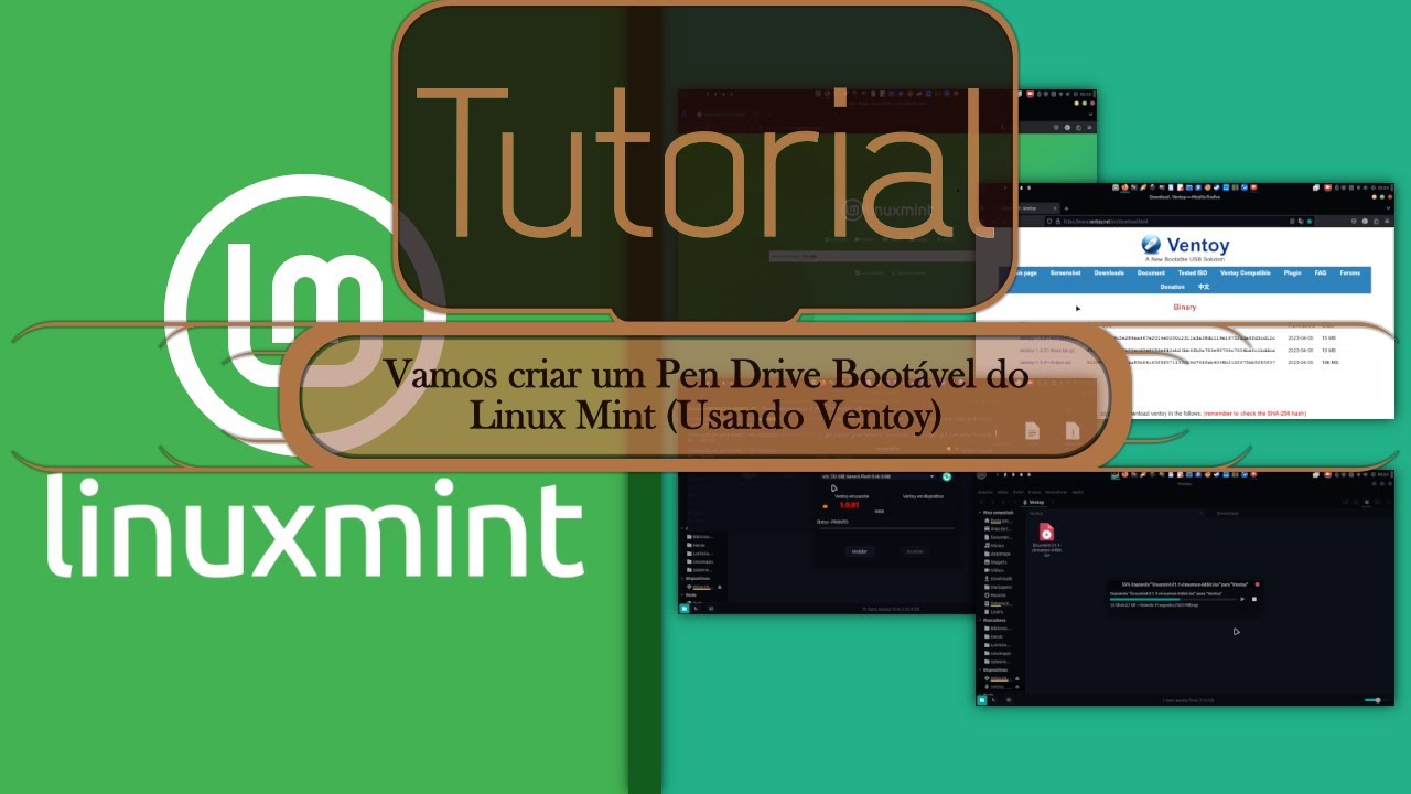 TUTORIAL - Vamos criar um Pen Drive BOOTÁVEL do Linux Mint (Usando Ventoy) - YouTube