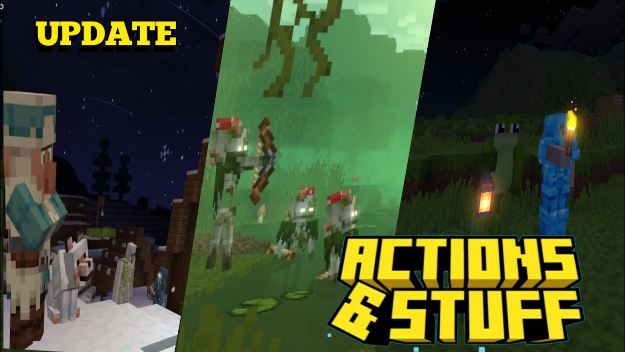 TERBARU😱 ACTION&STUFF MCPE 1.21.30-1.21.70|MINECRAFT - YouTube