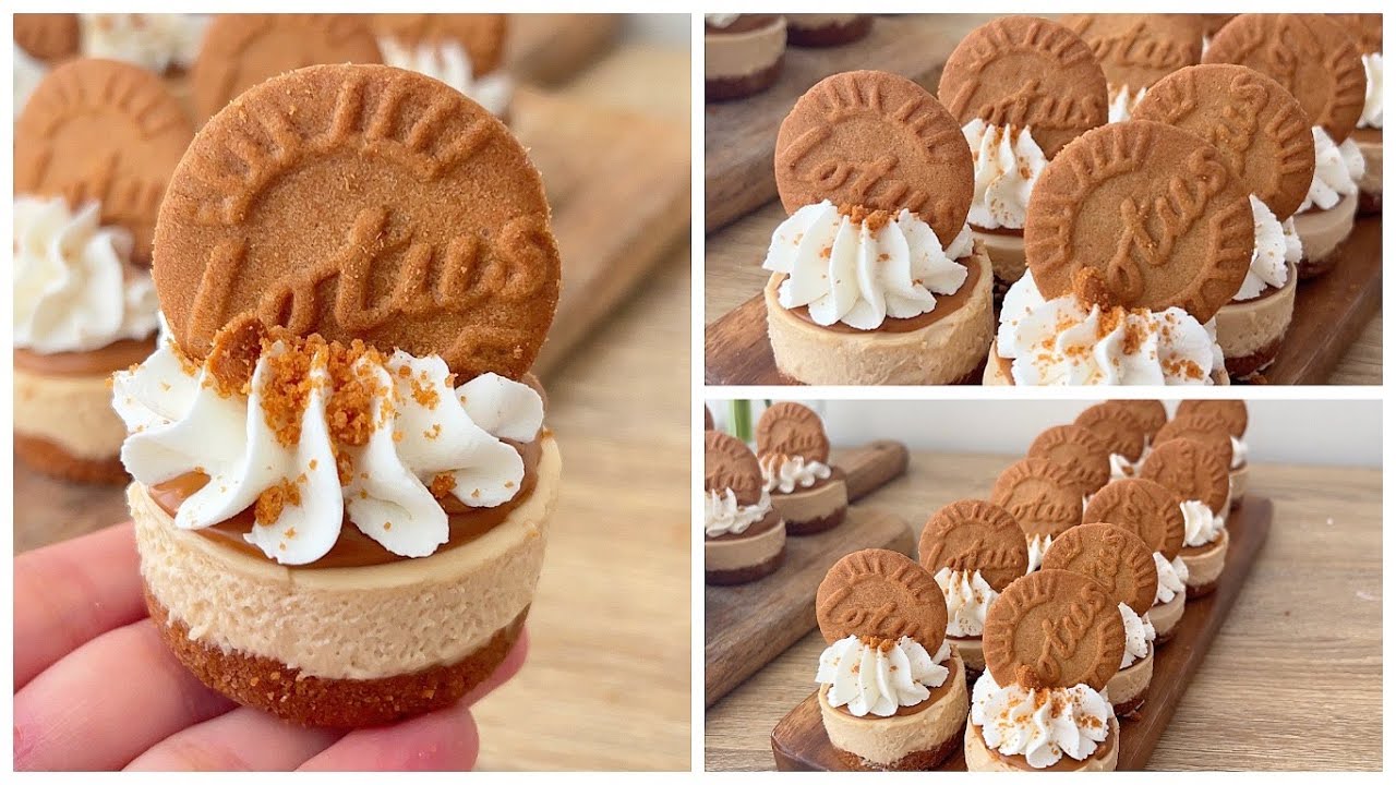 NO OVEN mini lotus cheesecakes ! - YouTube
