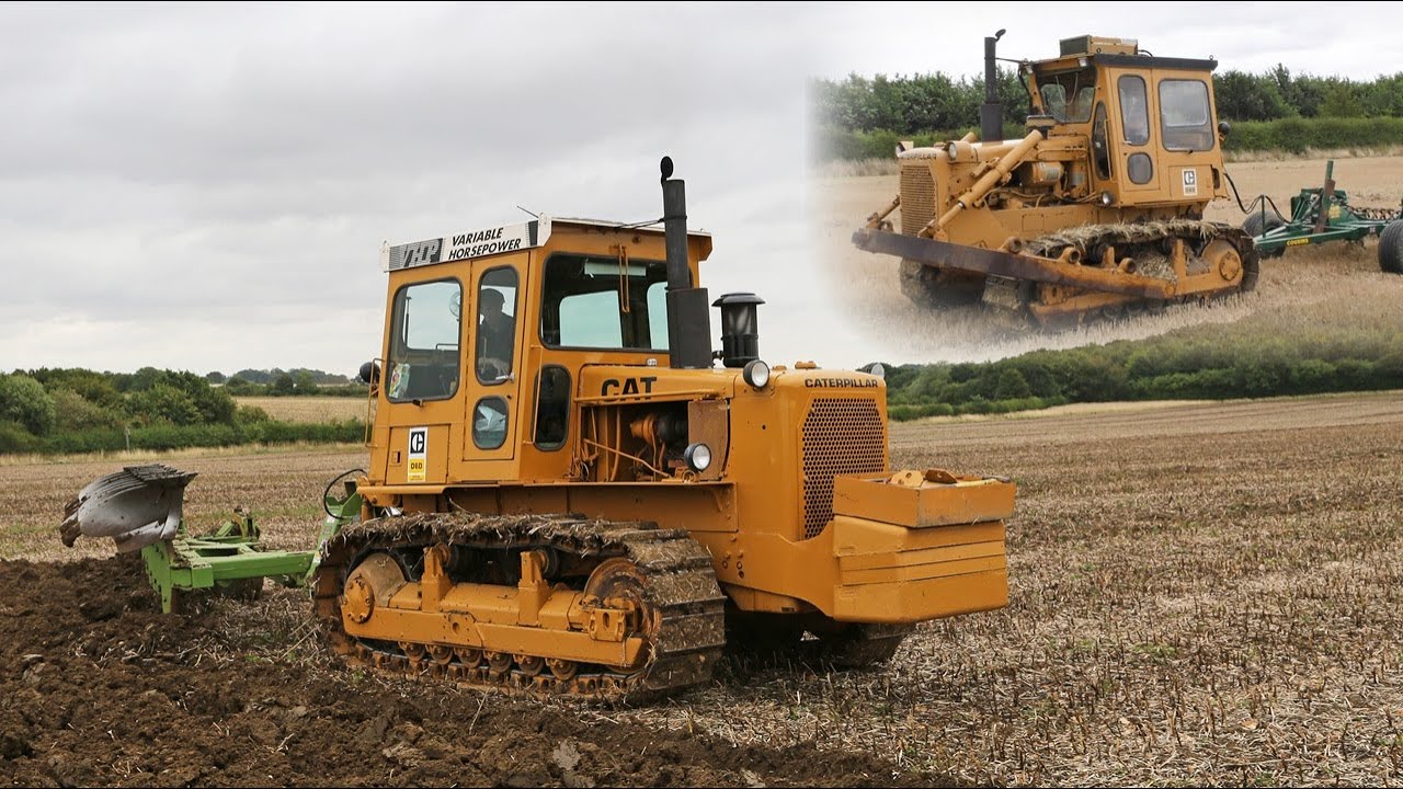Ploughing with 1984 Cat D6D SA VHP & 8f Dowdeswell DP1 | Subsoiling ...