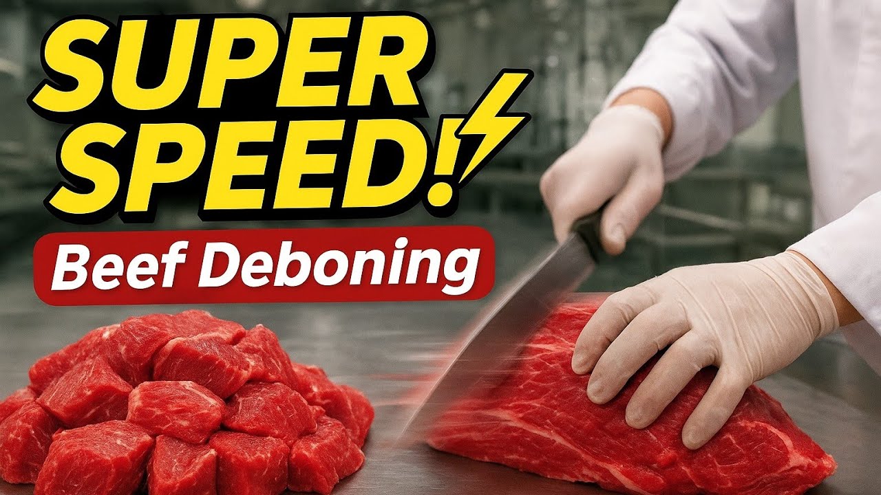 Amazing Speed! Super-Fast Beef Deboning at Korean Food Factory 🍖🇰🇷 ...